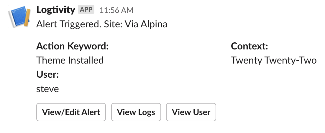How to Get an Alert for New Theme Installations in WordPress - Logtivity