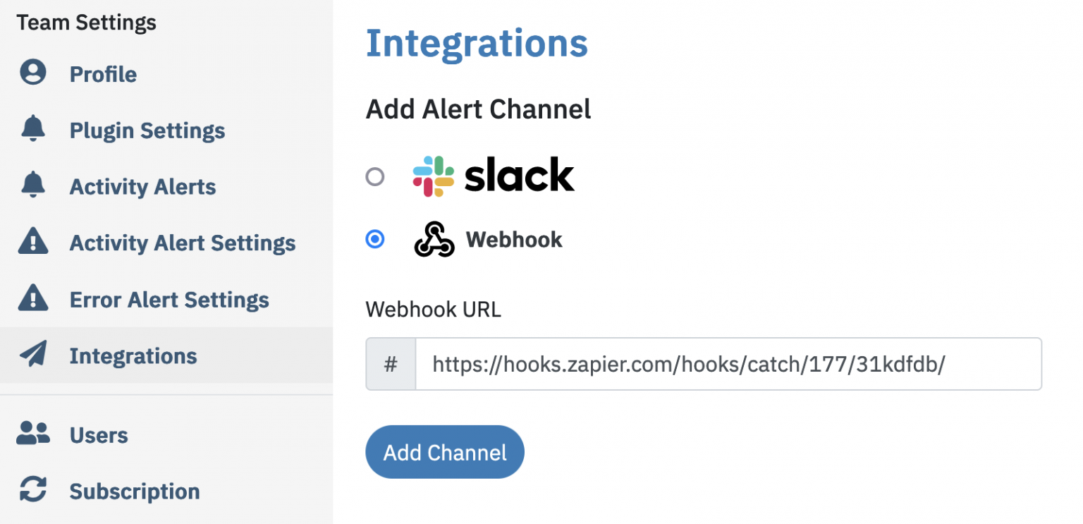 Using Webhooks for Logtivity Data - Logtivity